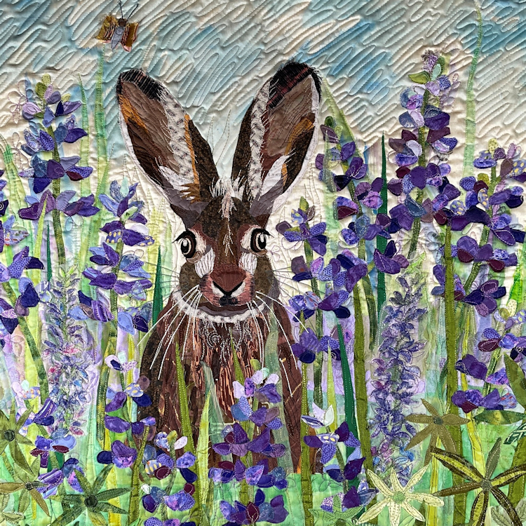 Rabbit and Lupine Collage Room N1 , Sew & Quilt Expo Reno, NV